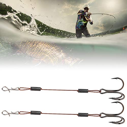 Milltrip 2Set Triple Barbed Fish Hook Fish Hook Reusable Incisive Lure Bait Barbed Hooks Kit Accessories Fishing Tools