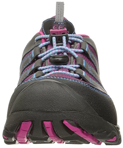 KEEN Oakridge Low WP Hiking Shoe (Little Kid/Big Kid), Magnet/Very Berry, 6 M US Big Kid