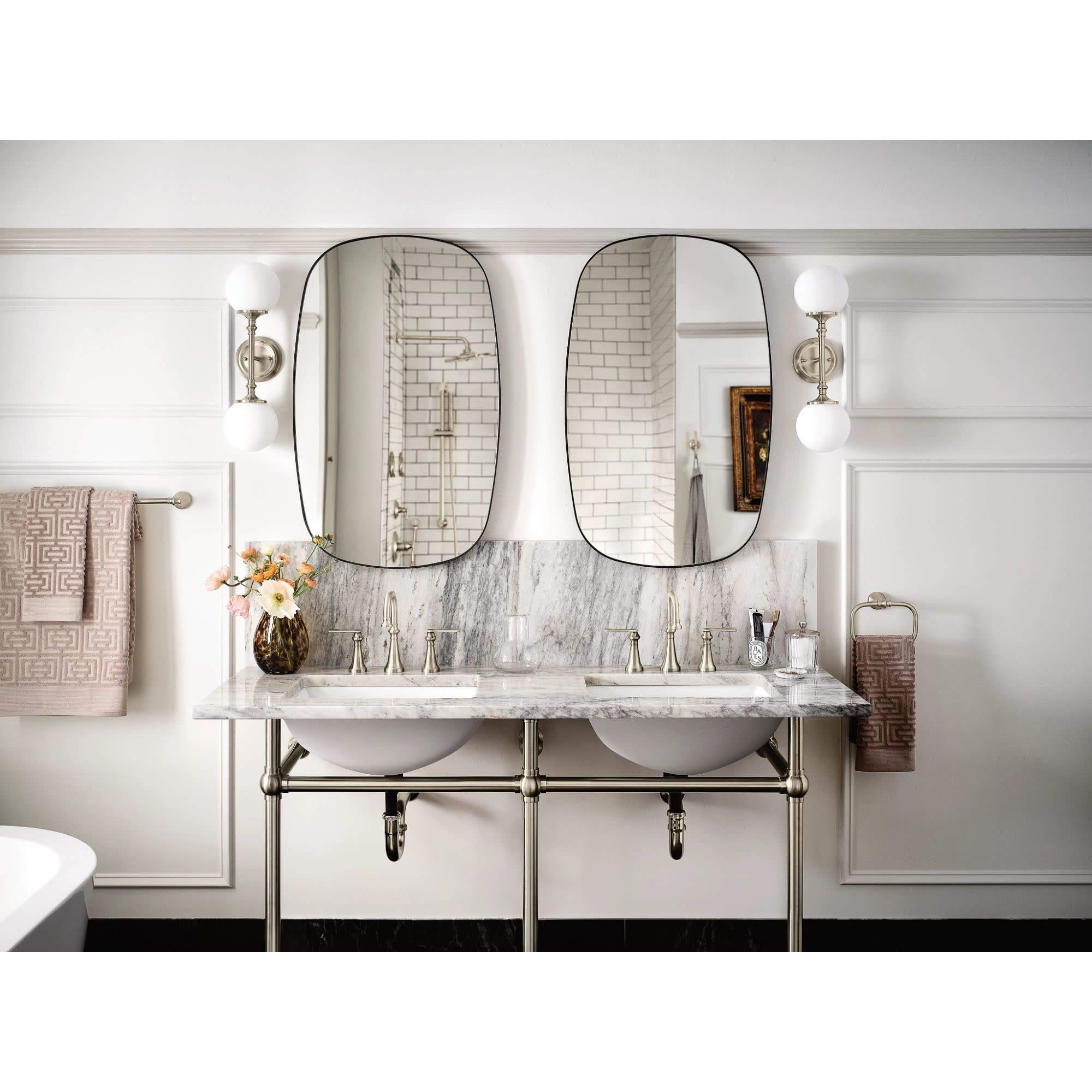 Moen TS44102BG Colinet Traditional Two Widespread High-Arc Bathroom Faucet with Lever Handles Valve Required, Brushed Gold