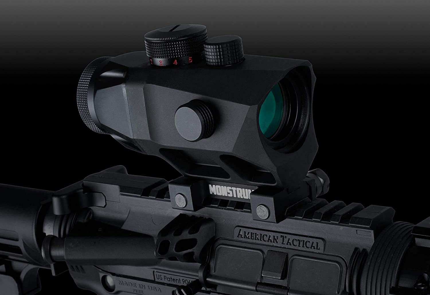 Monstrum P332 Raven 3X Prism Scope | 5 Slot Adjustable Height Riser Mount | Bundle