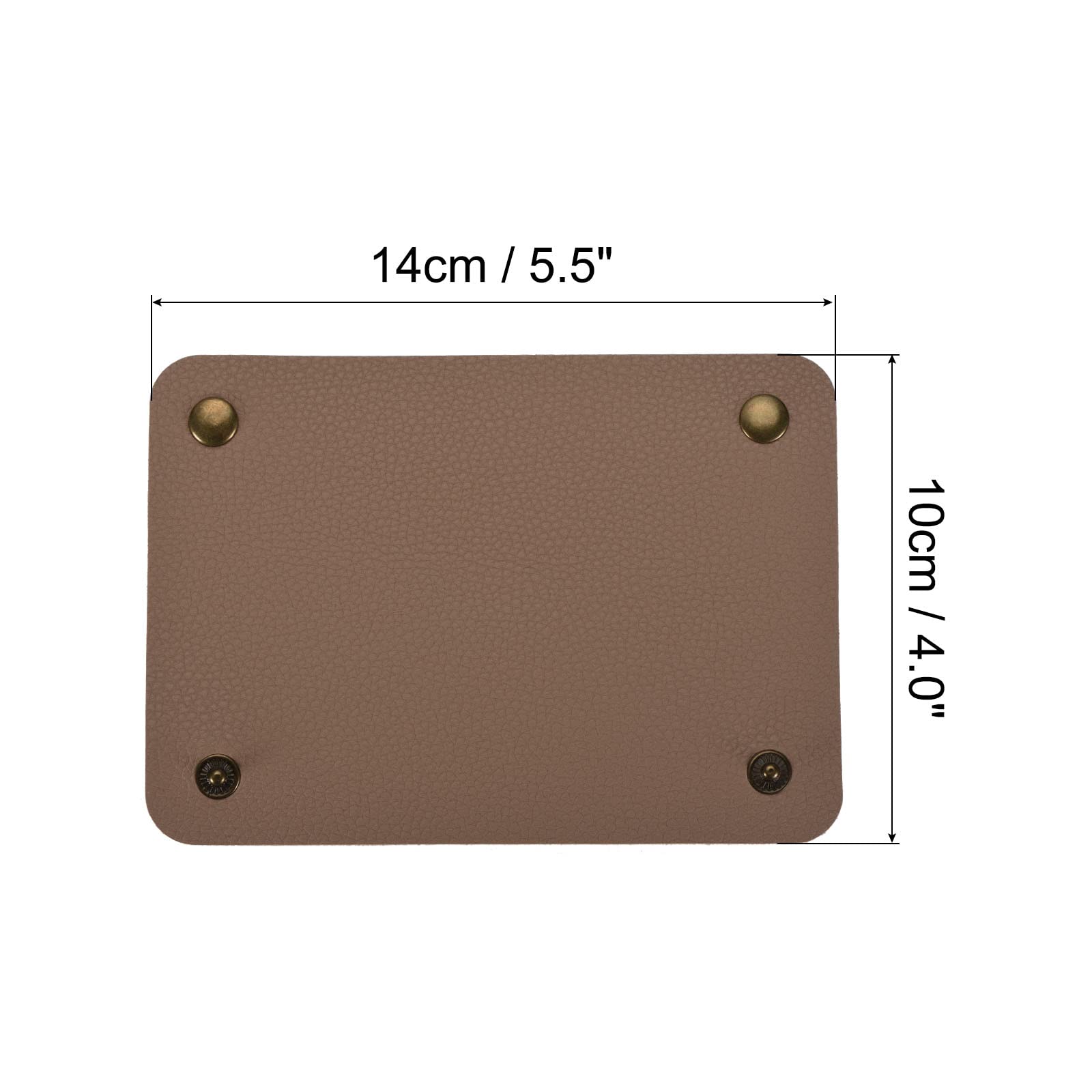 PATIKIL Leather Handle Wraps, 2 Pack PU Handbag Grip Cover Protector with Brass Clasp for Grocery Shopping Bag, Golden Brown