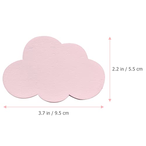 Zerodeko 4pcs Bathroom Wall Hooks Cloud Coat Hooks Hat Cloud Key Hooks Entryway Wall Hangers Key Holder Wall Mounted Towel Holder Kids Coat Mount Decorative Wall Child Wood Heavy