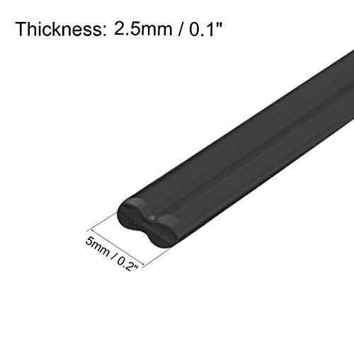 uxcell 3/16-inch Plastic Welding Rods ABS Welder Rods for Hot Air Gun 3.3ft Black