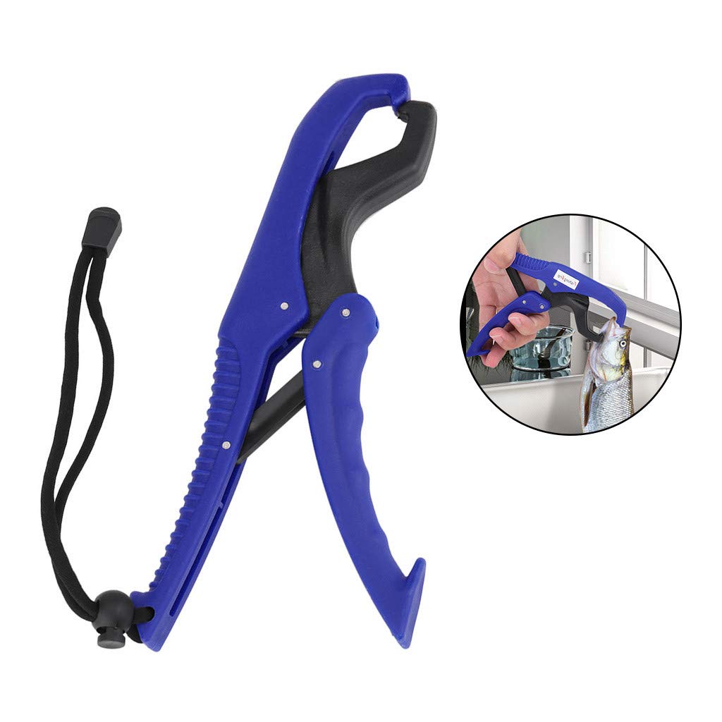 Portable Fish Lip Fish Grip Tool Fish Control Outdoor Fishing Tool 9 Inch Puff Puff Fish (Blue, One Size)