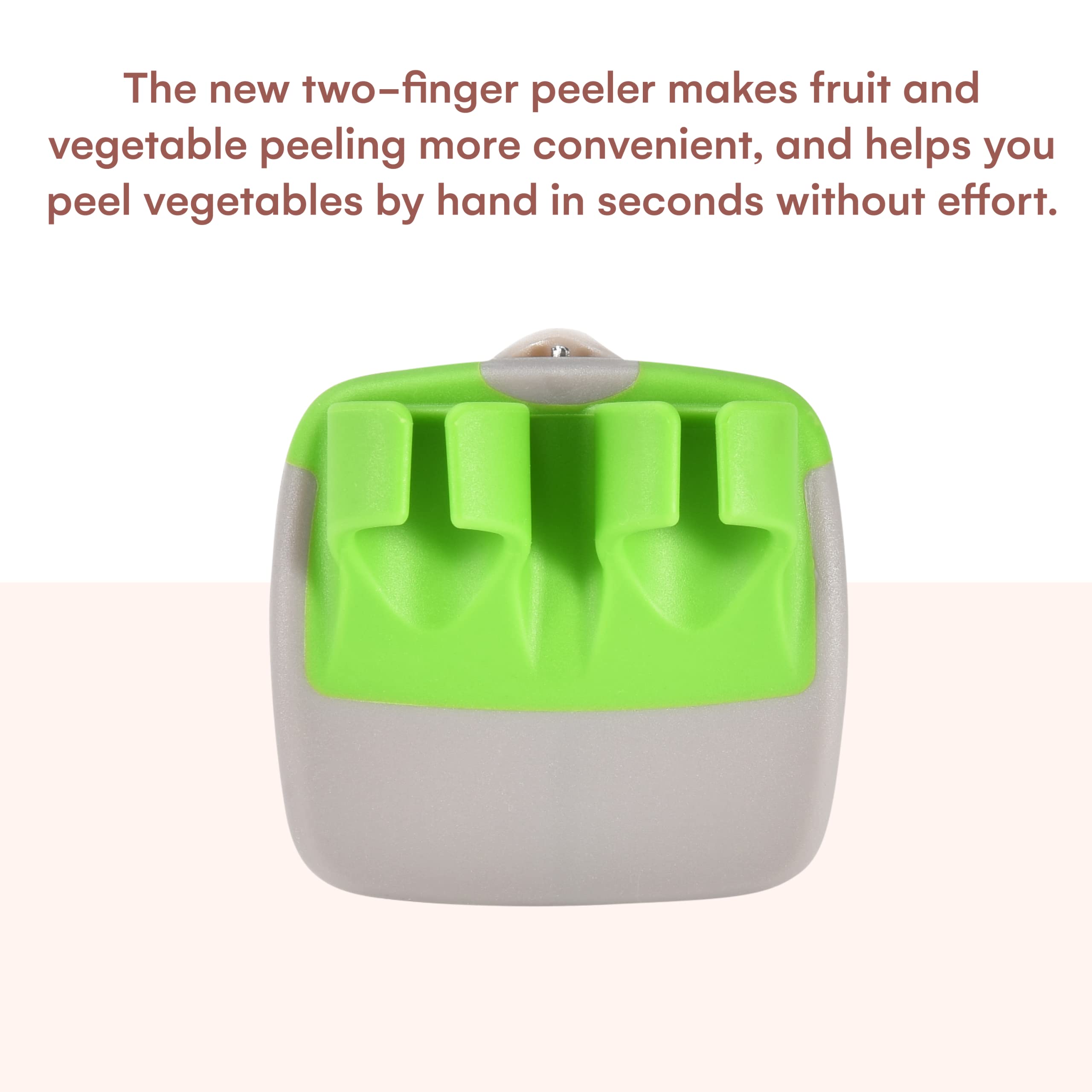 Kitchtic Vegetable and Fruit Peeler - Palm Peelers with Rubber Finger Grips - Peel Potato, Carrot, Apple, Kiwi, & Cucumber, Hand Peeling Vegetables - Veggie Peel Tools for Kitchen - Potato Eye Remover