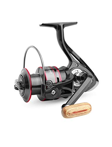 LLJPYX7L Fishing Reel, Full line Fishing Reel, Solid Wood Handle Interchangeable for Marine Fishing, Lakes, Rivers (Color : 5000)