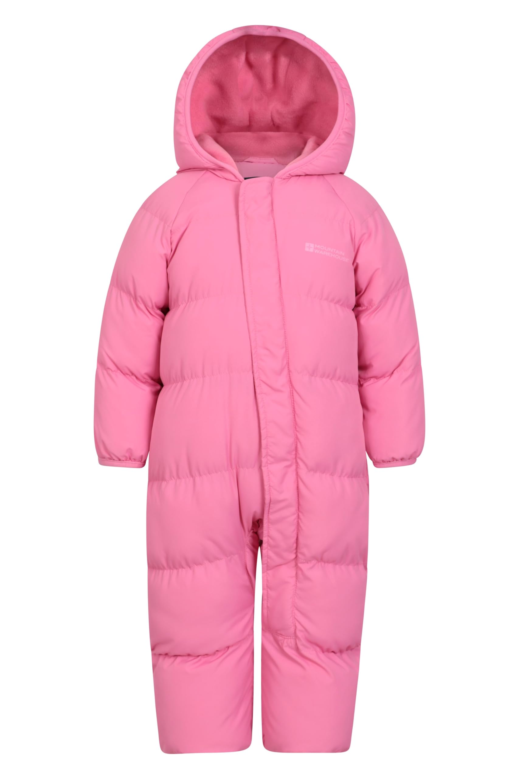 Mountain Warehouse Frosty Toddler Padded Suit - Fleece Lined Snowsuit Pink 12-18 Months