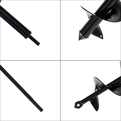 VASGOR Set of 5 Auger Drill Bit for Planting (1.6x16", 2x16", 2.6x16", 3x16", 3.5x16") - Easy Planter Garden Auger - Bulb & Bedding Plant Augers - Post Hole Digger for 3/8” Hex Drive Drill
