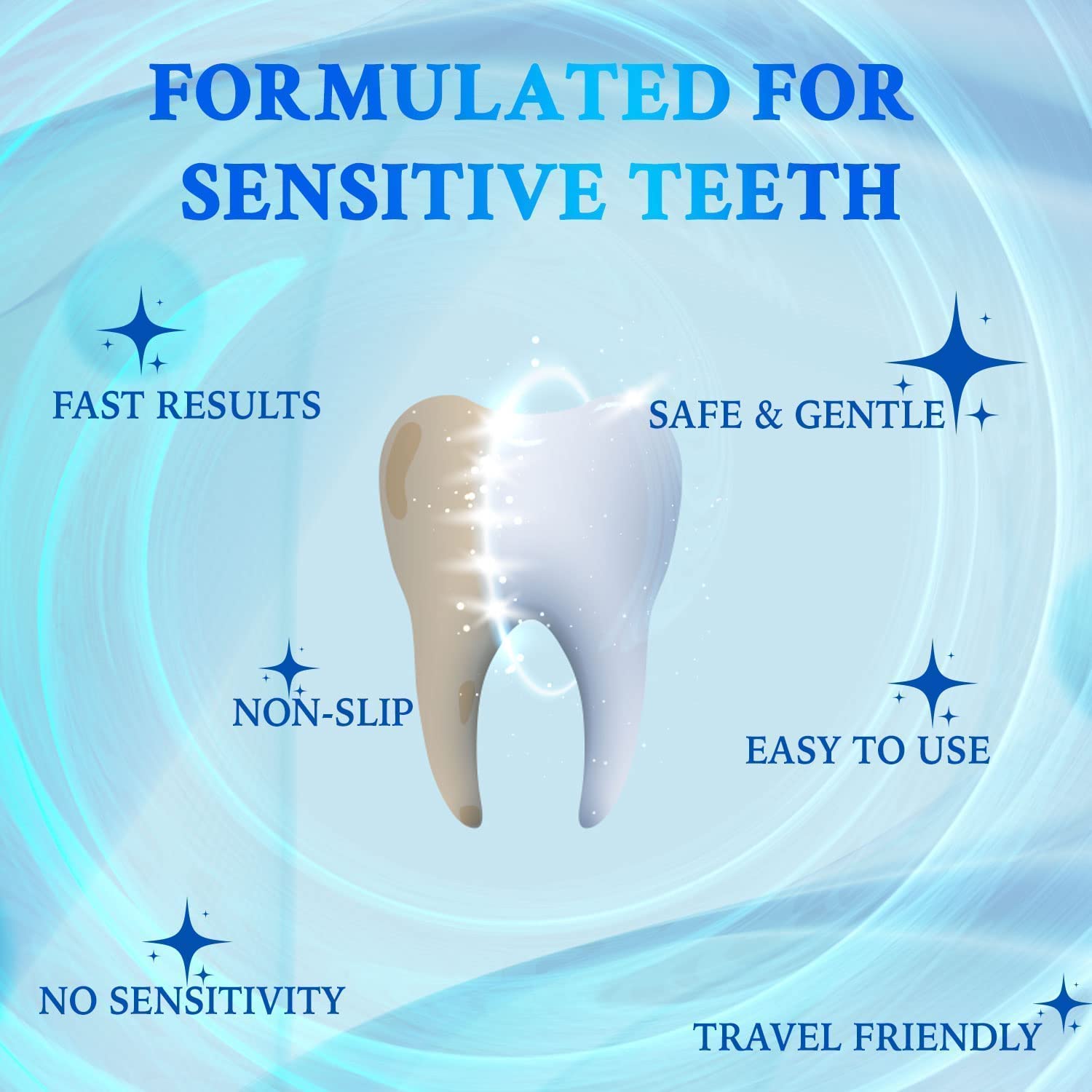 Teeth Whitening Strips, Whitening Strips, 28 Non-Sensitive Whitening Strips, Teeth Whitening Kit, 14 Sets Fast-Result Teeth Whitener, Peroxide Free Teeth Whitening Strips