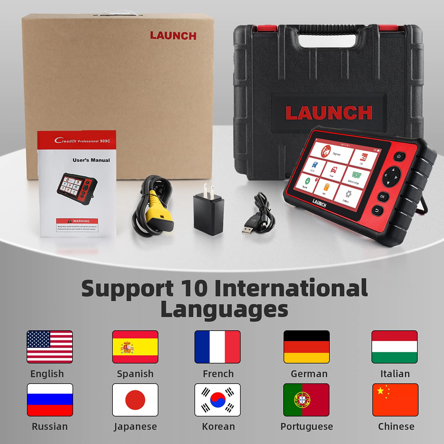 LAUNCH OBD2 Scanner CRP123I/CRP129I/Creader VIII for Vehicle Engine ABS SRS Transmission,WiFi Free Update (CR9)