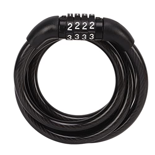 Raguso Bike Chain Lock, Manganese Steel Not Changeable Password Drill Resistant Cable Lock Combination for Lawnmowers