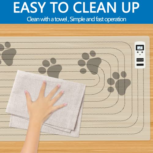 ZLAWIP pet Training mat, Scan pet Indoor Electric Shock mat, LED Screen Cats and Dogs Electric Shock mat, Electric Drive Training mat to Keep Pets Away from The Sofa, 3 Modes (30"x16")