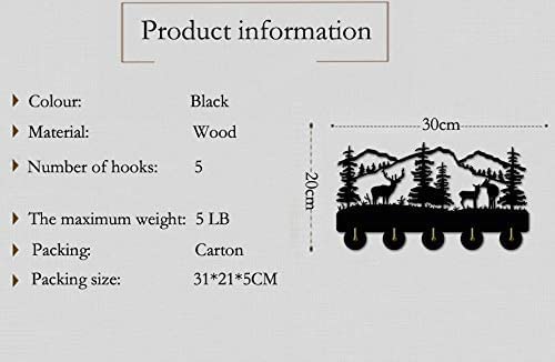 Wild Animals Elk Decorative Wall Hanger Family Clothes Wall Hooks Coat Rack Keys Holder Organizer Hook Animal Decorative Wall Hooks Hanger Handbag Keyring Holder Gifts for Relatives (Elk)