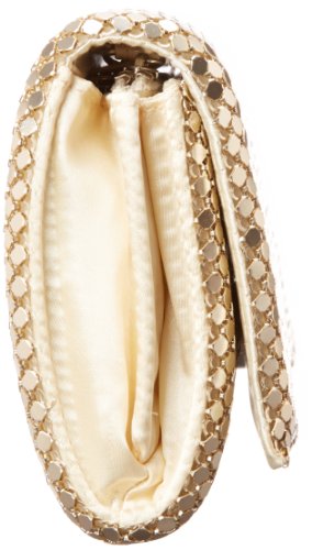 Jessica McClintock womens metal evening handbags, Light Gold, One Size US