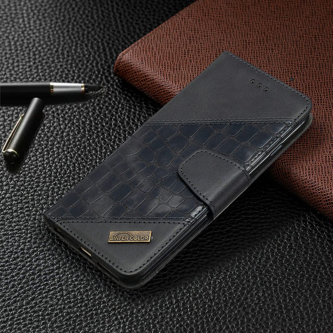 jioeuinly Vortex ZG65 Case Compatible with Vortex ZG65 Phone Case Cover Flip Stand Cover Stitching Style Wallet Case BF04 Black