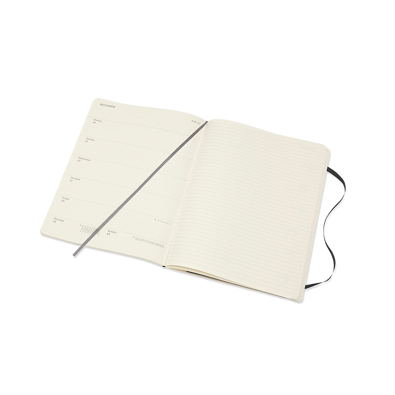 Moleskine Classic 18 Month 2021-2022 Weekly Planner, Soft Cover, XL (7.5" x 9.75"), Black