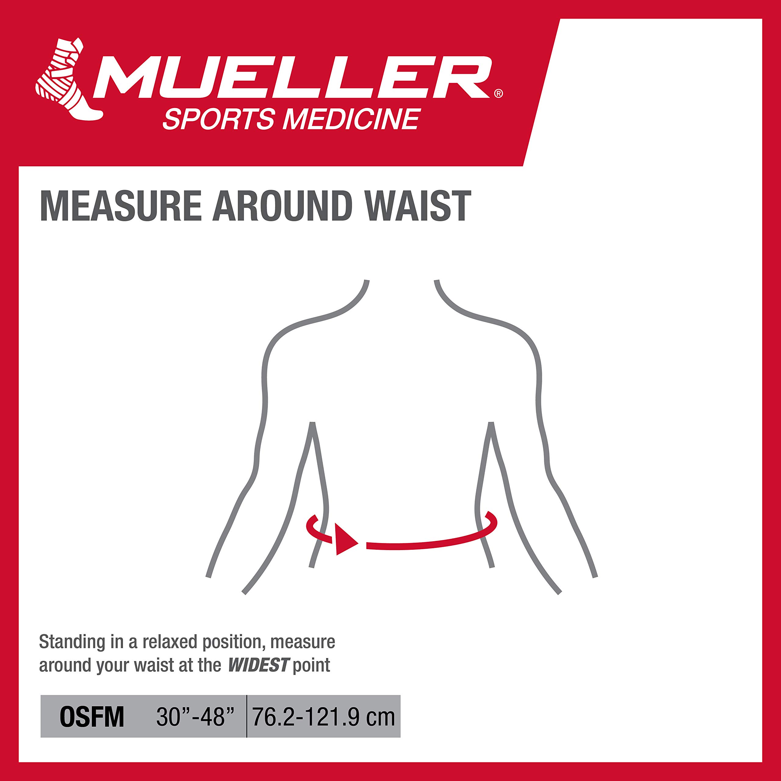 MUELLER Sports Medicine 4-in-1 Lumbar Back Brace with Removable Hot/Cold Pack, for Men and Women, Black, One Size