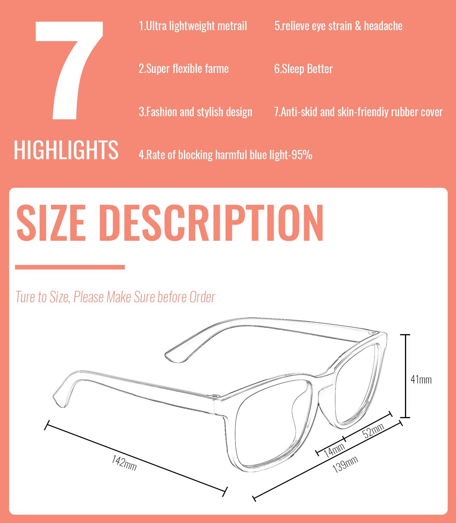 MIGSIR 6 Pack Blue Light Blocking Glasses for Computer Gaming, Fashion Fake Anti Eye Strain Eyeglasses for Women Men (A1 5 Pack Mix)