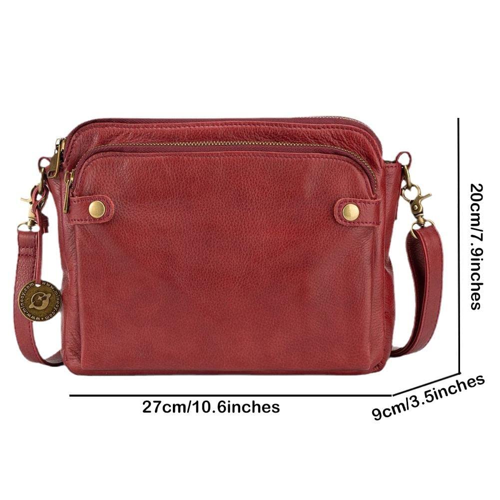 Three Layer Leather Crossbody Shoulder Clutch Bag Women's Zippered Shoulder Luxury Handbag Bag Women Fashion Messenger Bag