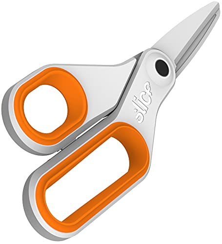 Slice 10545 Ceramic (Large), Rounded Tip Finger-Friendly Edge, Safer Choice, Never Rusts, Lasts 11x Longer Than Metal, Safety Scissors (1 Pack)