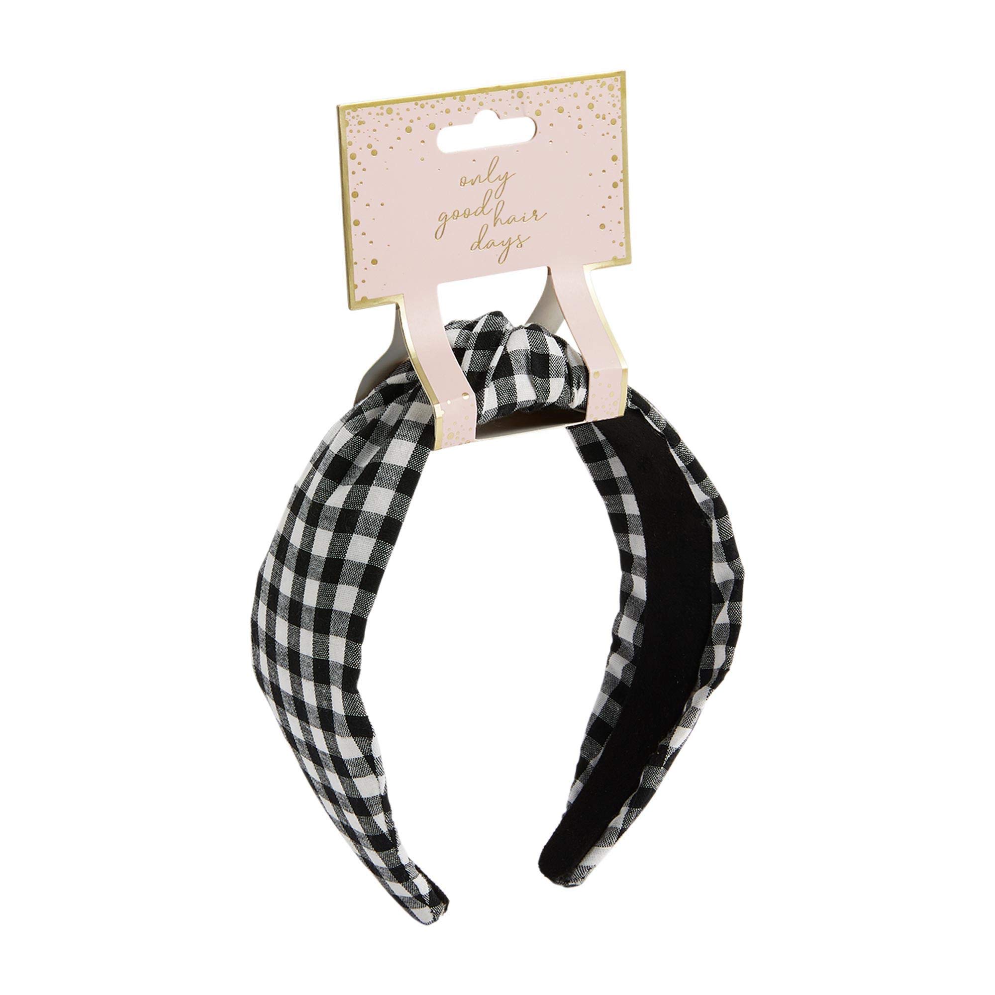 Mud Pie Women's Patterned Knotted Headband, Black, One Size Fits Most