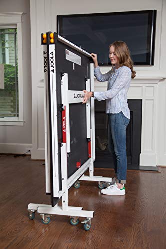 JOOLA Rally TL - Professional MDF Indoor Table Tennis Table w/ Quick Clamp Ping Pong Net & Post Set - 10 Minute Easy Assembly - Corner Ball Holders - Ping Pong Table w/ Playback Mode,