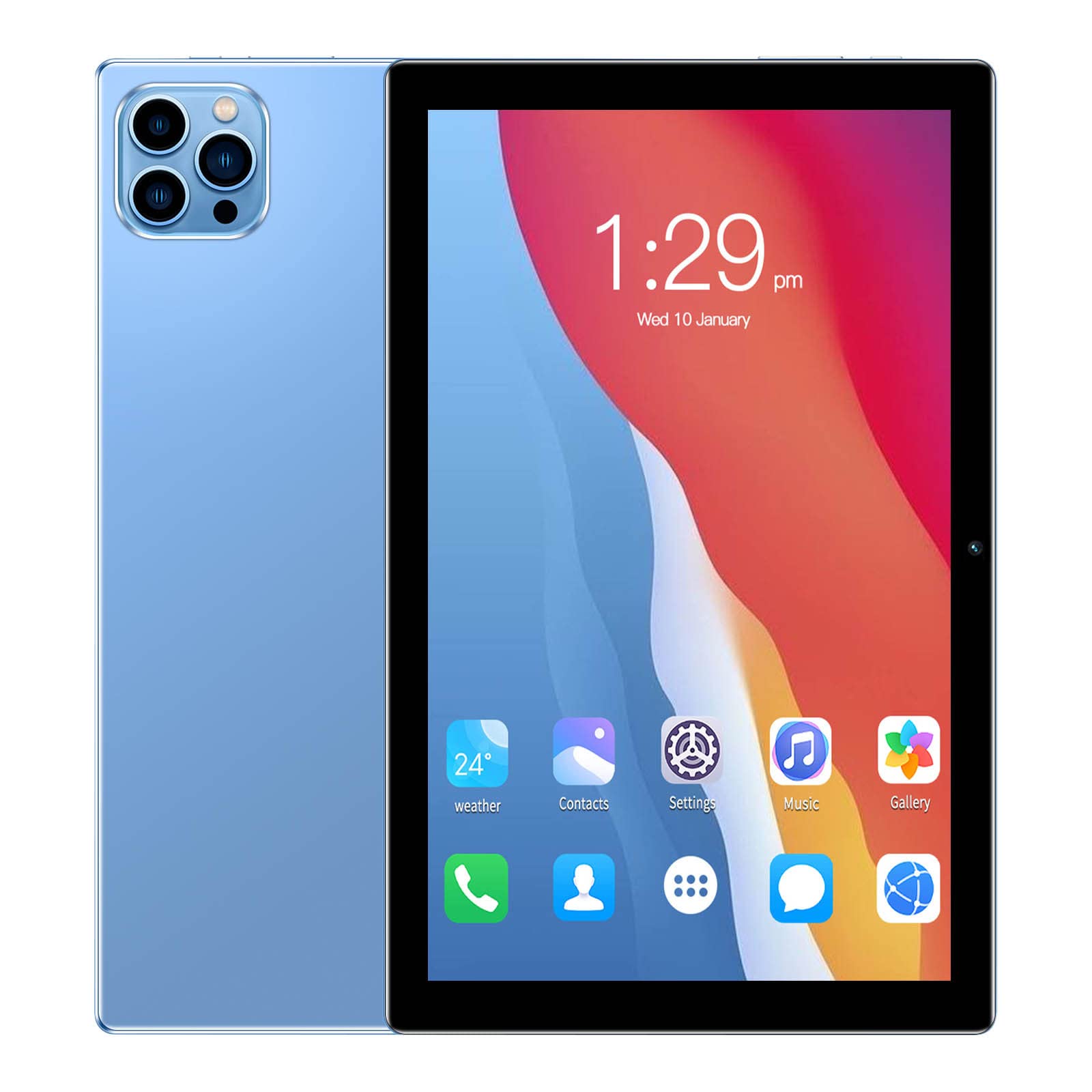 Tablet Laptop Android 10, All-New Fire 10.1 Smart Tablet, IPS HD Display Tablets PC Built-in WiFi Blue-Tooth GPS, Octa Core, 4GB+32GB, 4000mAh Battery, Dual Camera Voice Call Game Tablet (Blue)