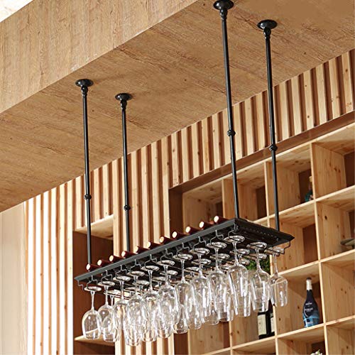Wine Racks Ceiling Adjustable Hanging Industrial Bar Red Wine Glasses Storage Shelf/Metal Industrial Decoration Shelf/Cabinet Organizer Home Decor