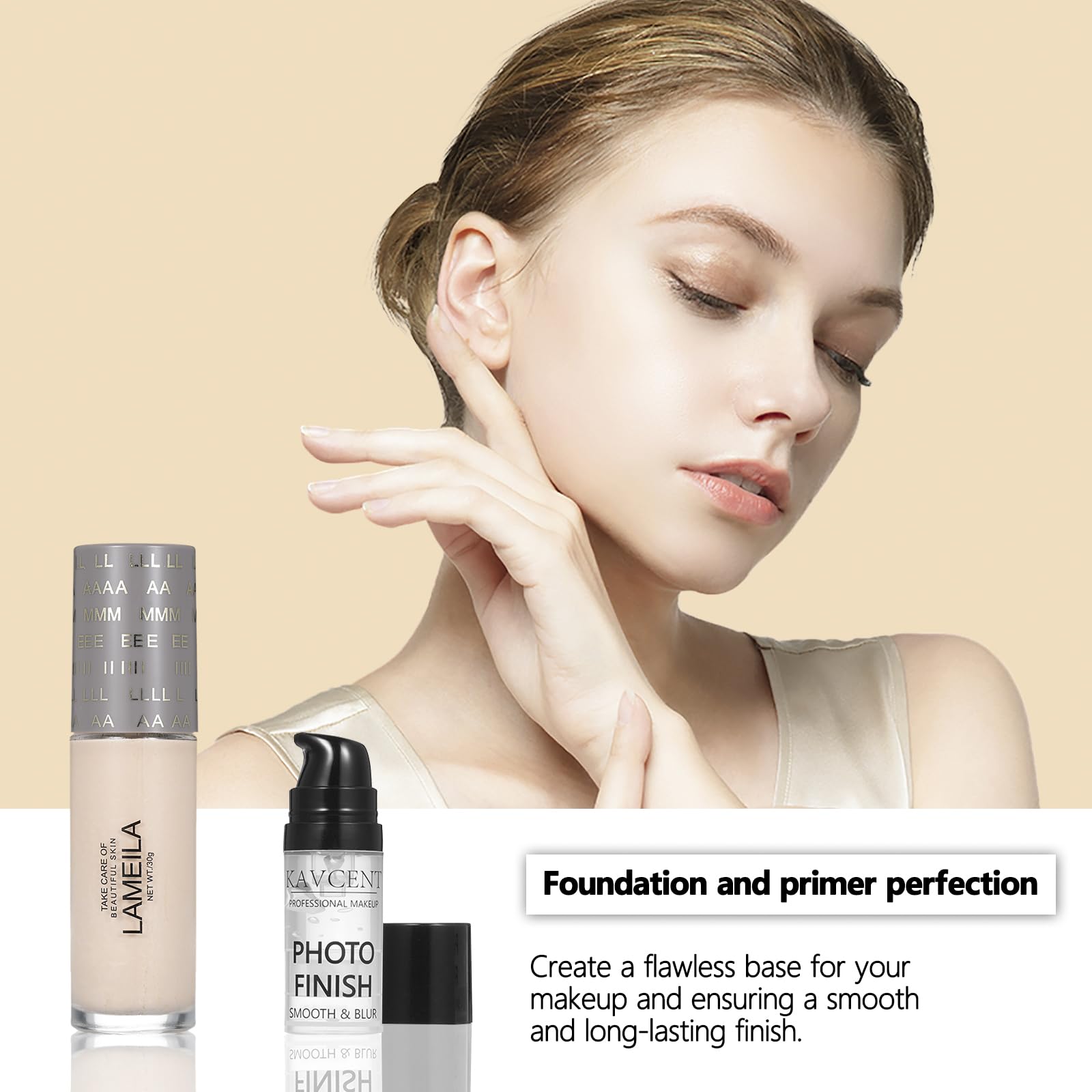Makeup Gift Set for Teens and Women - Full Kit With Eyeshadow, Foundation, Mascara, Contour, Lipgloss, and Cosmetic Bag