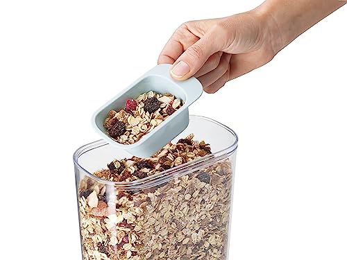 Joseph Joseph CupboardStore Airtight Easy Pour Food Storage Container Scoop, 5-Piece Set, Opal