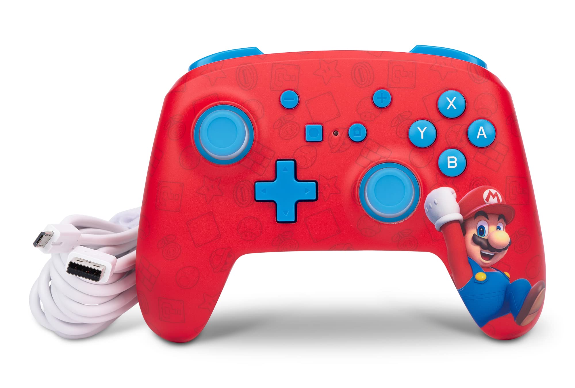 PowerA Enhanced Wired Controller for Nintendo Switch - Woo-hoo! Mario, Gamepad, game controller, wired controller, officially licensed