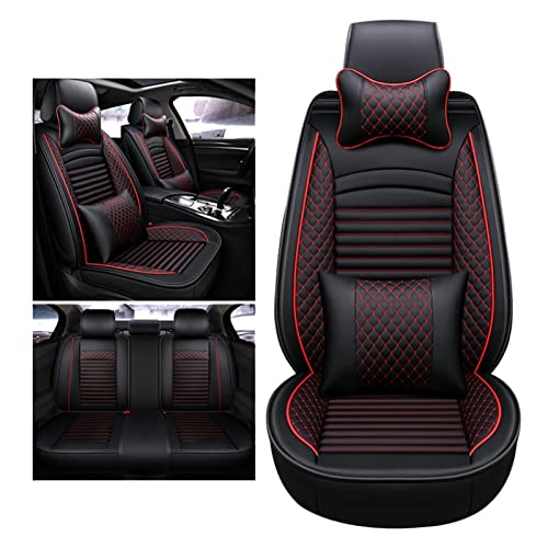 SMANNI Leather Universal auto seat Covers for DS All Models DS DS3 DS4S DS5 DS4 DS6 car Styling car Accessories auto Cushion (Color : Black White 1)