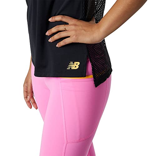 New Balance Women's Relentless Fashion Sweat Tank, Black, Large