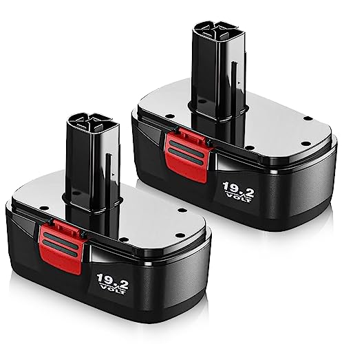 Upgraded 19.2 Volt 3.6Ah Ni-MH Replacement Battery Compatible with Craftsman C3 DieHard 130279005 130279003 130279017 315.113753 315.115410 315.11485 1323903 1323517 Cordless Power Tools 2 Pack