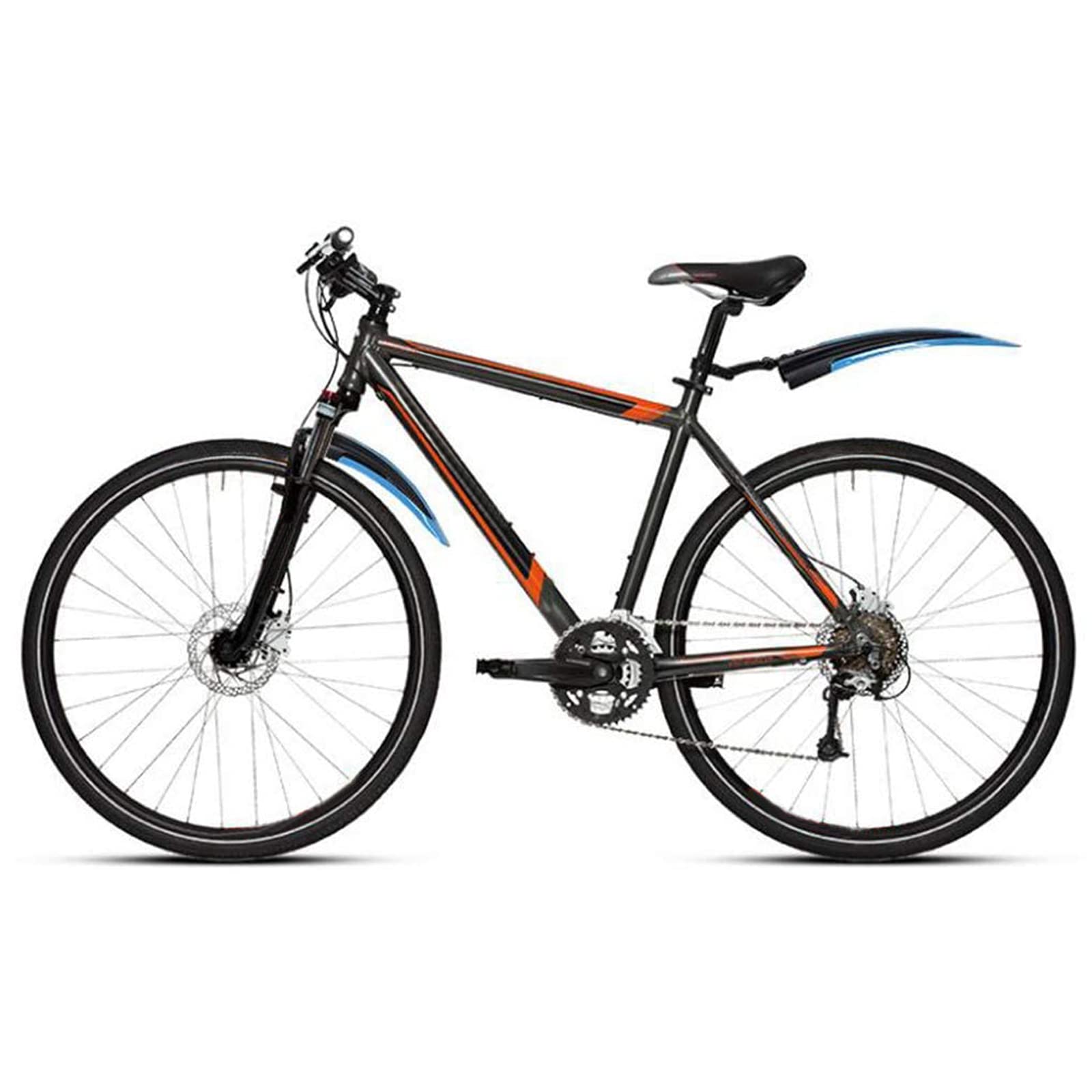 NEW BARLEY Bicycle Mudguards,Mountain Bike Mud Tiles,Front and Rear Rainguards Mud Two-Section Angle Adjustment Mudguard Angle Red