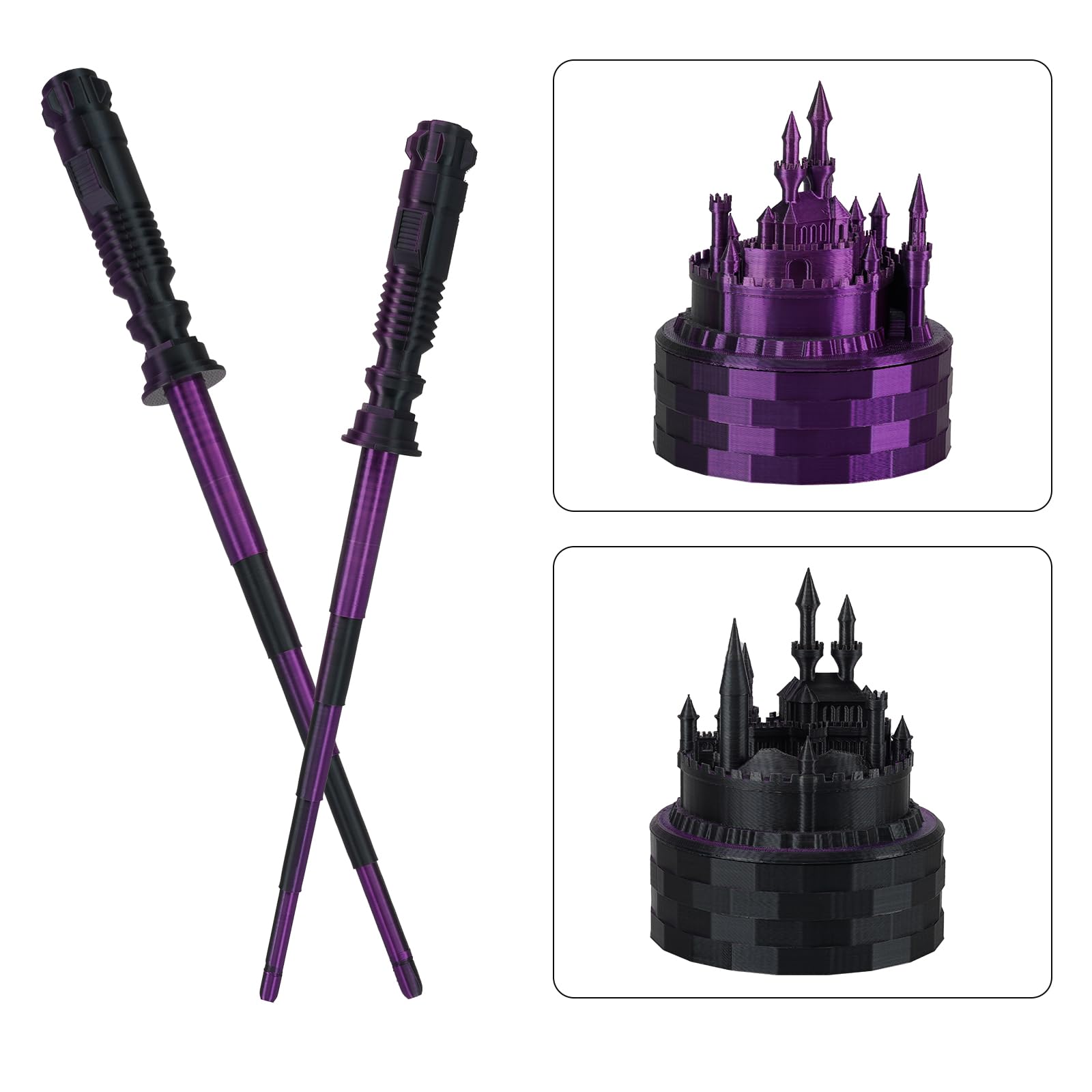 Kingroon PLA 3D Printer Filament, Dual Color Silk PLA Filament, Dimensional Accuracy +/- 0.03 mm, 1kg Spool(2.2lbs), 1.75 mm, Black Purple