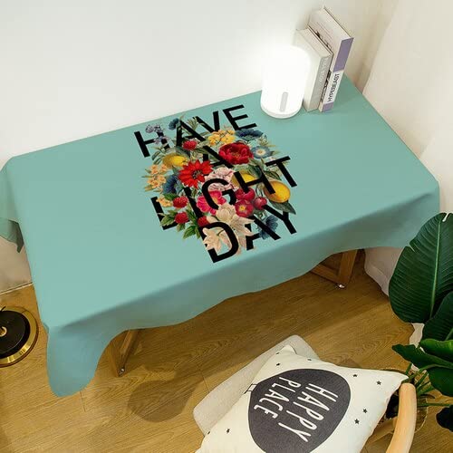 NUER Creative European and American Rose Flower Waterproof/oilproof Tablecloth Student Dormitory Wedding Decoration Mantel Mesa A2 140x210cm