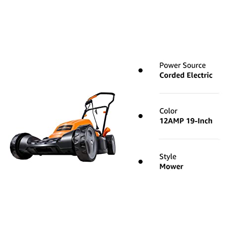 LawnMaster ME1218X Electric Lawn Mower 12AMP 19-Inch