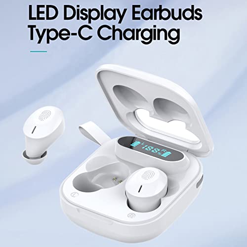Wireless Dual Ear Bluetooth Headset Motion Waterproof Intelligent Noise Reduction Fingerprint Control Built-in Voice Assistant Portable Sports Waterproof Earphone for Work
