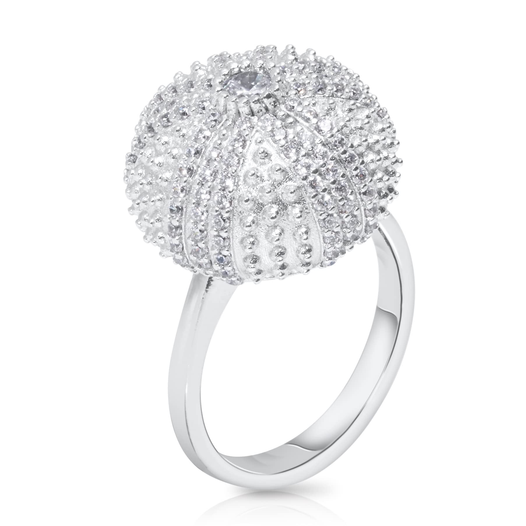 Pharaoun Mini Sea Urchin Cocktail Ring in Sterling Silver - Size 8