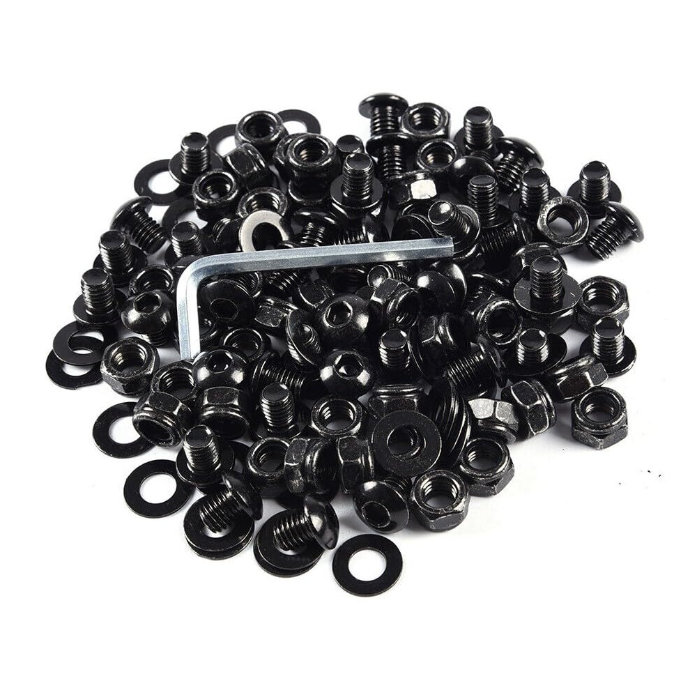 kikubiou Universal Pocket/Rivet Style Fender Flares Screw/Bolt Hardware Kit Left Right Front Rear A-02RSL0001ABK