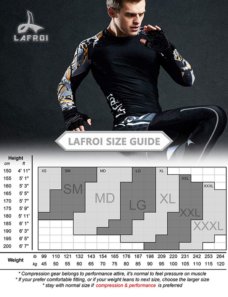 LAFROI Men's Quick Dry Cool Compression Fit Tights Leggings Waistband-YSK08 Dragon Size LG