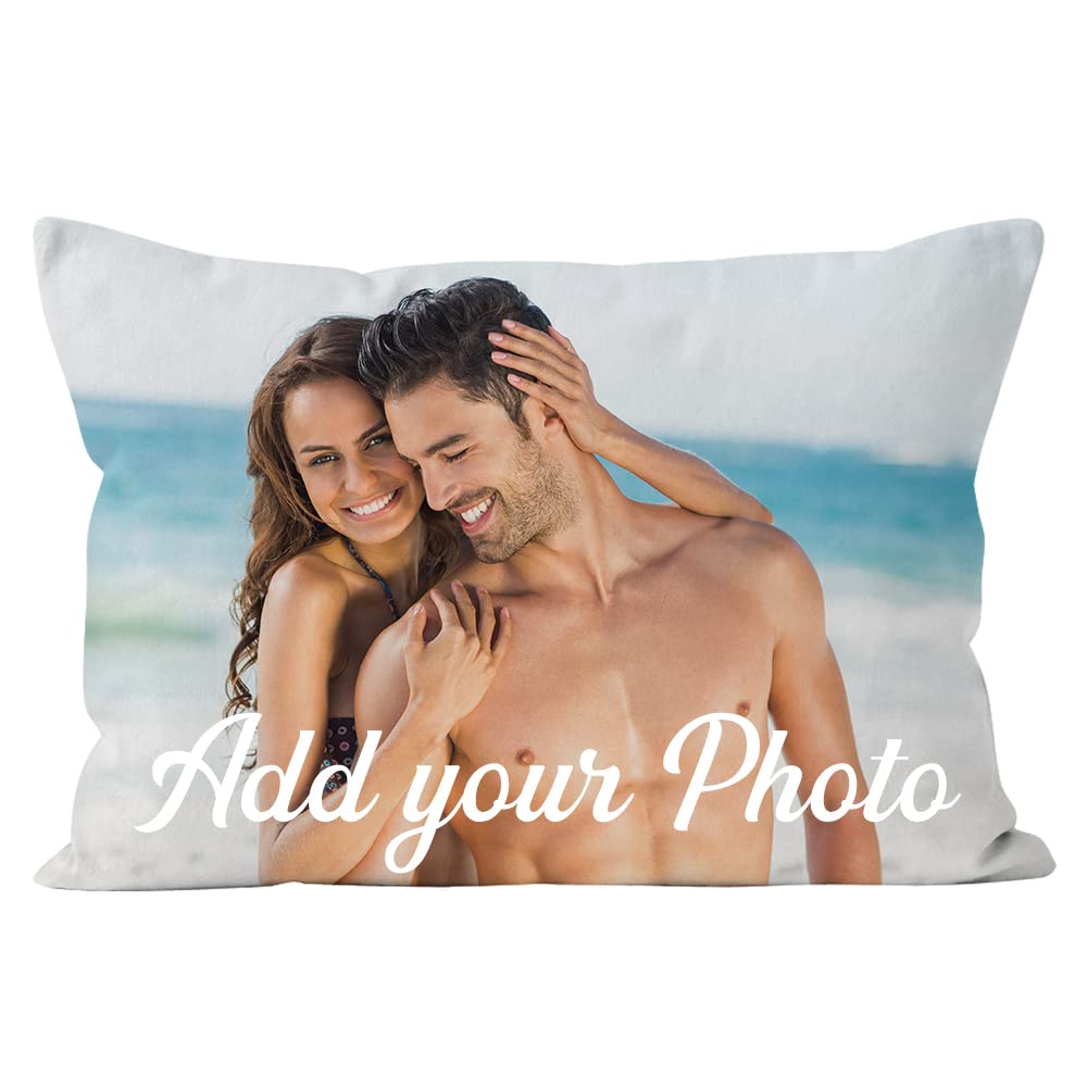 KOOK Design Your Own Photo Pillowcase Two-Sides Printed Cushion Covers Custom Cotton Throw Pillow Cases (20"X30" Queen)