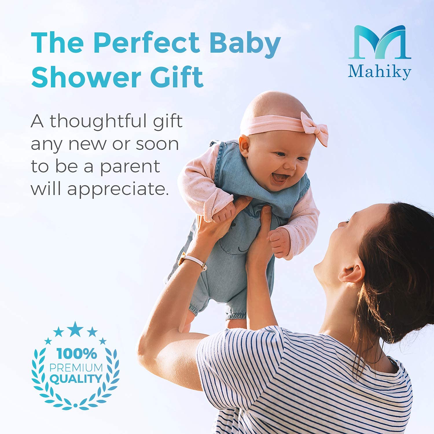 Mahiky Universal Baby Stroller Organizer Stroller Accessories Bag Stroller Storage Bag with Cup Holders Stroller Organizer Parent Console Stroller Storage Pouch with Easy Access Wipes Pocket