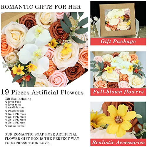 Vanleonet Artificial Wedding Flowers Combo Set for DIY Wedding Bouquets Centerpieces Arrangements Party, Cake Decor, Baby Shower Home Decorations