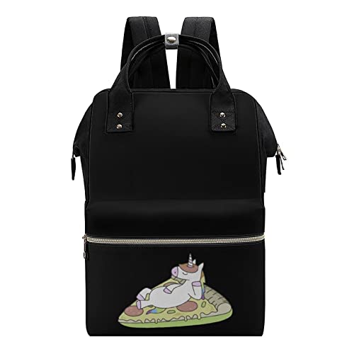Unicorn Pizza Waterproof Mommy Bag Diaper Bag Backpack Multifunction Large Capacity Travel Bag