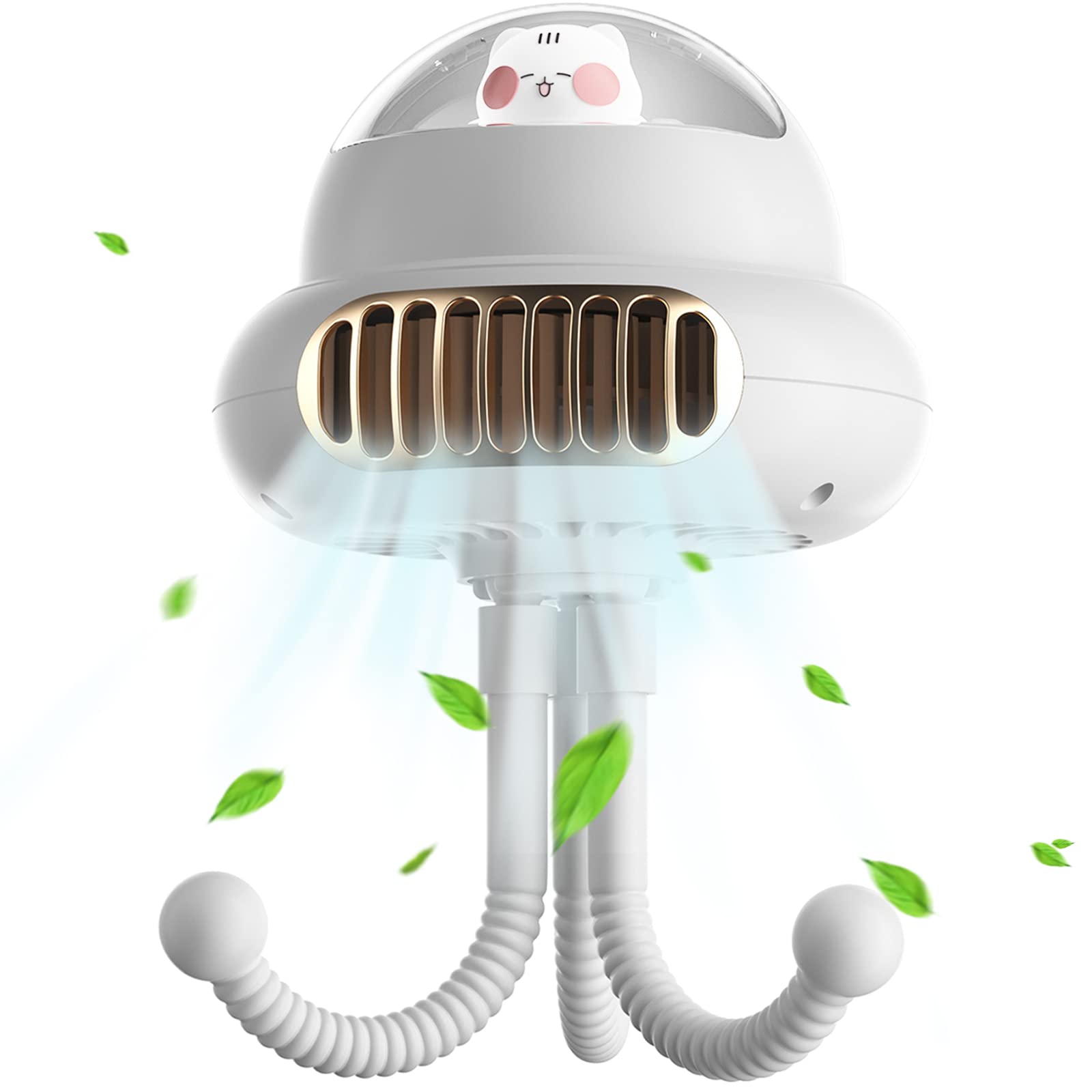 Smilco Stroller Fan Portable Ultra-Low Noise Baby Personal Fan,Rechargeable 3600mAh Battery Powered Fan for Stroller Baby.