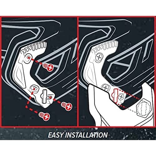 Rawlings | MACH Adjust Face Guard | Adjustable Extension Piece | Black | Left-Handed Batter
