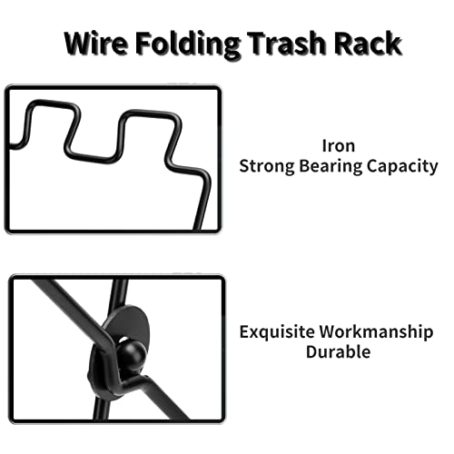 Trash Rack, Portable Trash Bag Rack Hanging Trash Garbage Bag Holder BBQ Trash Rack, Portable Garbage Bag Holder for Kitchen Camping Picnic