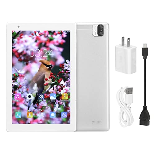 Shanrya 8.0 Inch Tablet, Dual Cameras Octa Core Processor 8 Inch IPS Display 5G Dual Band WiFi Portable Tablet for Home for Travel (US Plug)